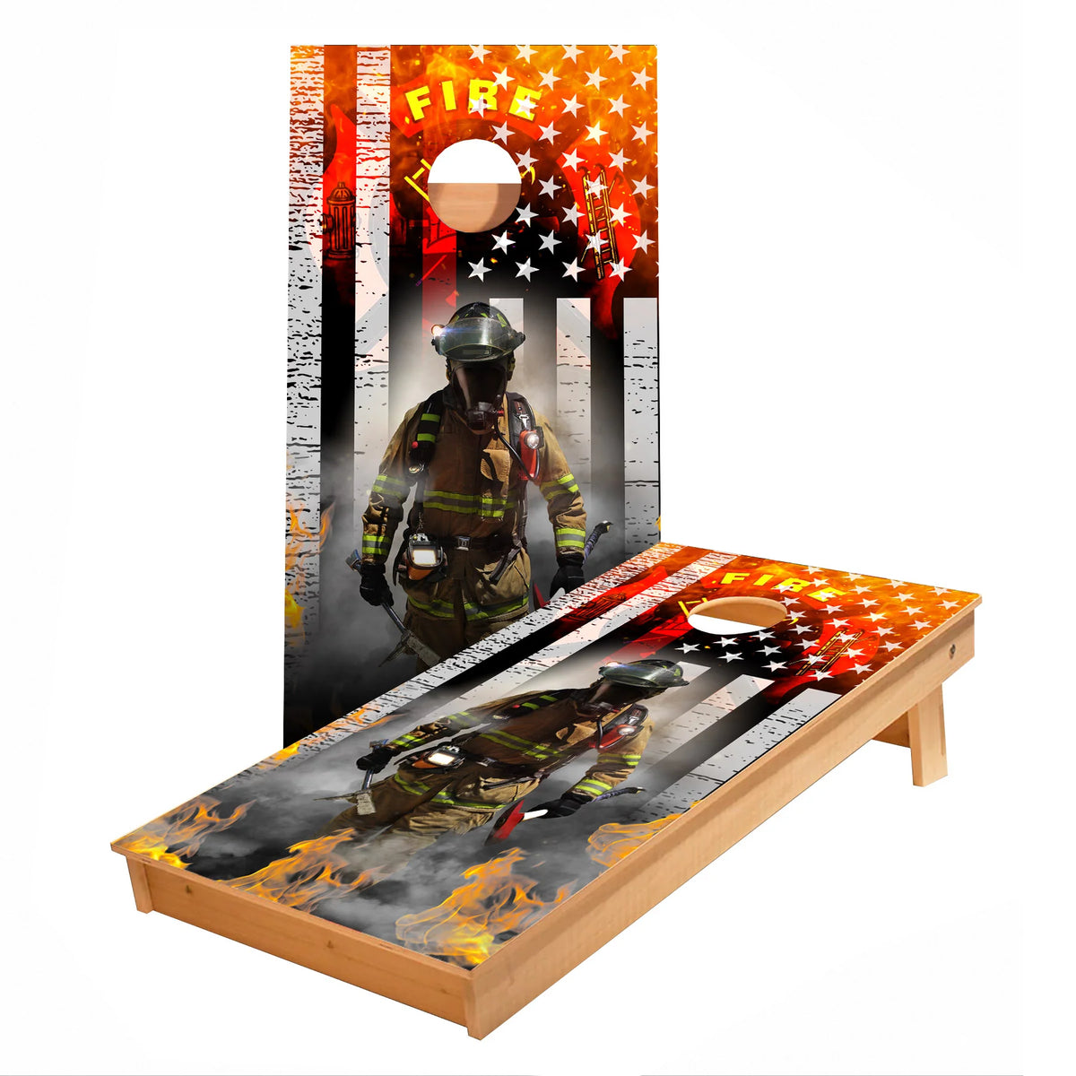 Fire Fighter Cornhole Boards – Hold The Line Shop